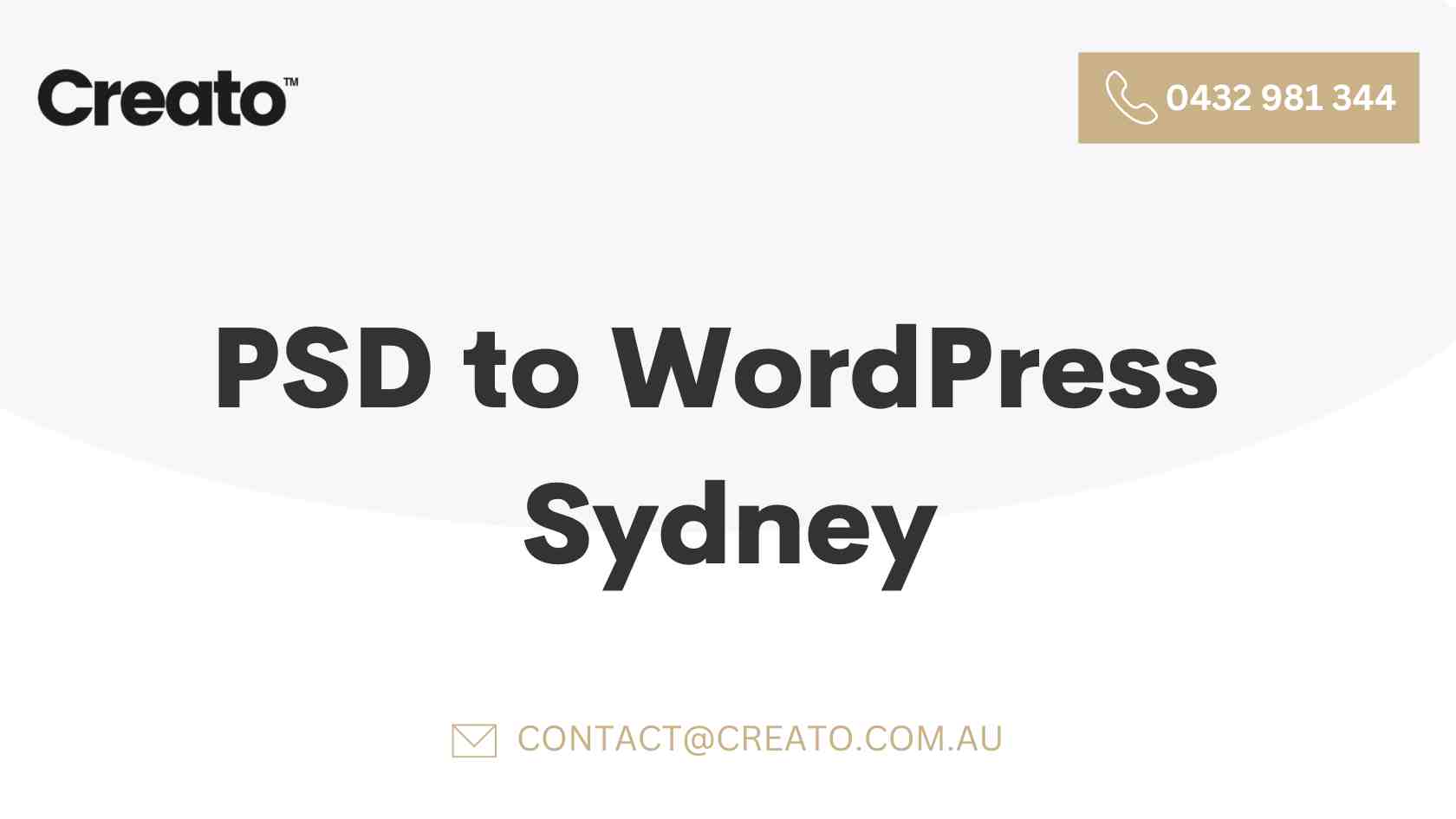 PSD to WordPress Sydney - Creato™